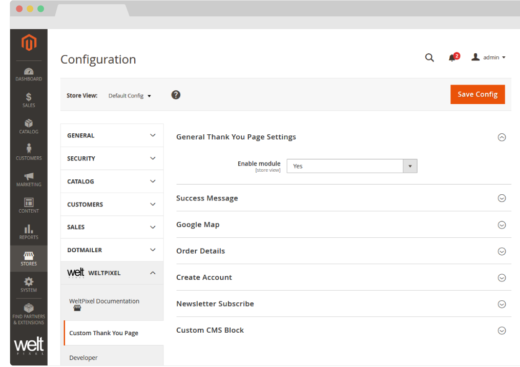 Magento 2 Custom Checkout Success Page - WeltPixel